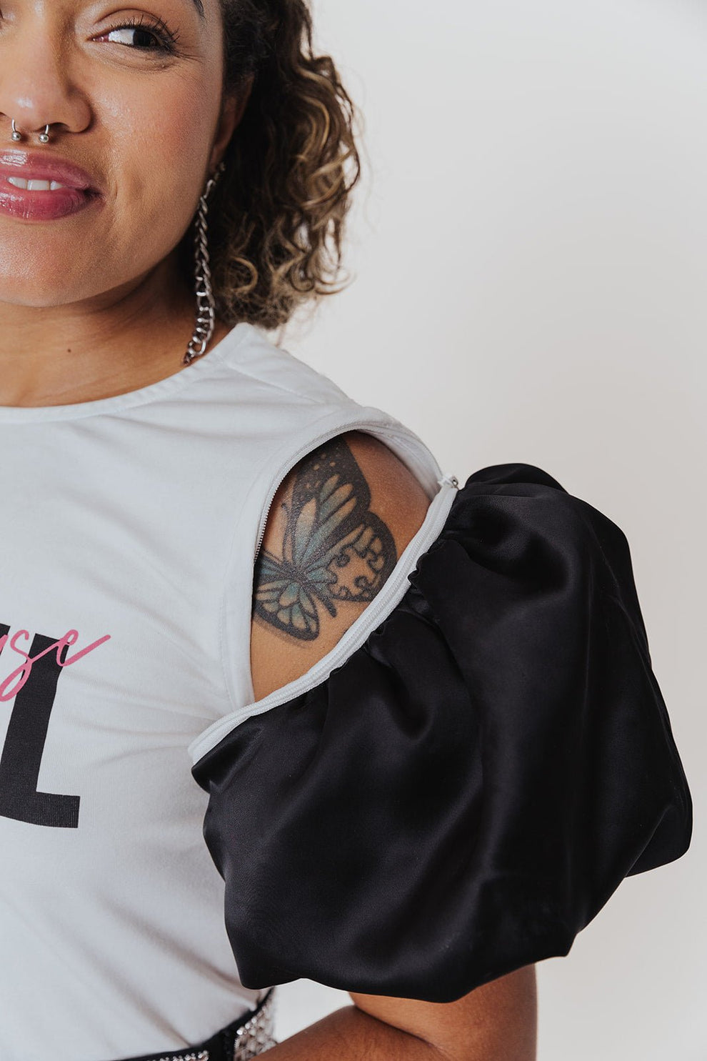 Rebel with a Cause Tee, Multi-Wear Top | Lady Fines Adaptive Clothing