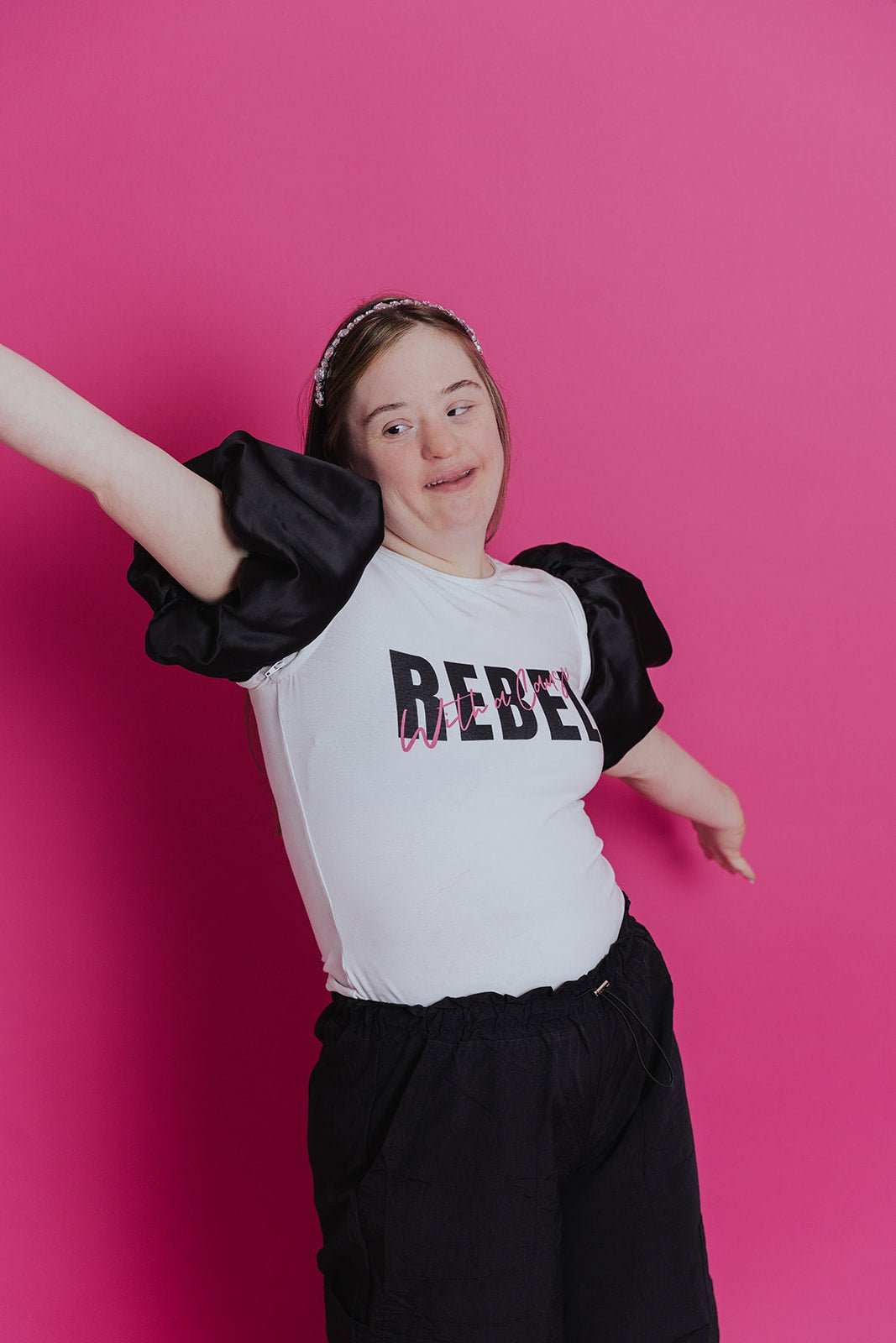 Rebel with a Cause Tee, Multi-Wear Top | Lady Fines Adaptive Clothing